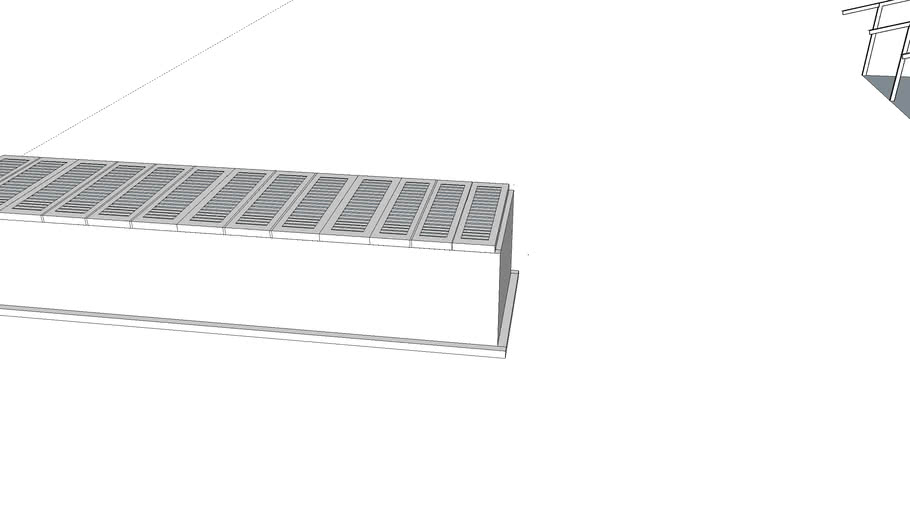 3.8m Slat 15.8m Long Tank | 3D Warehouse