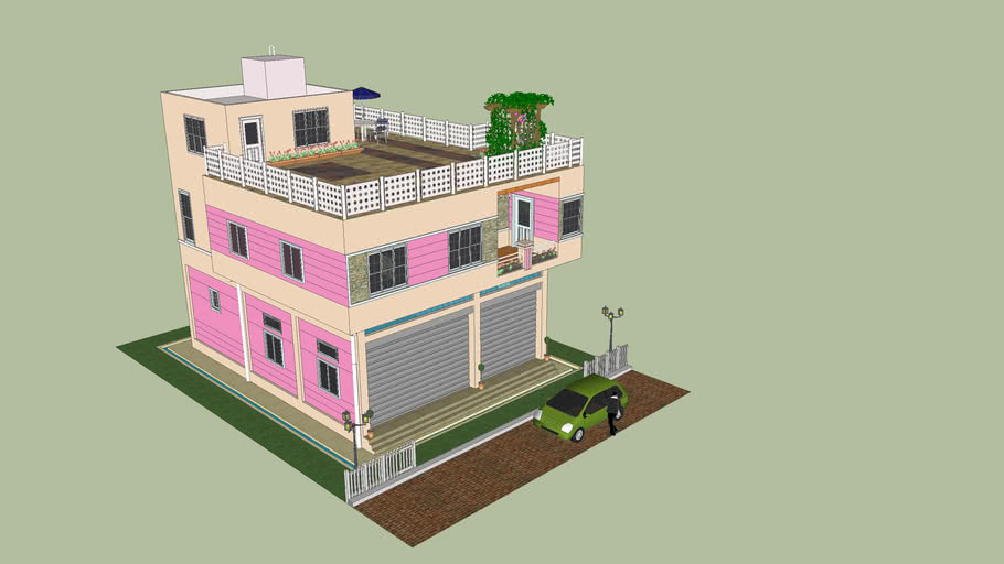 Two stories RCC building design | 3D Warehouse