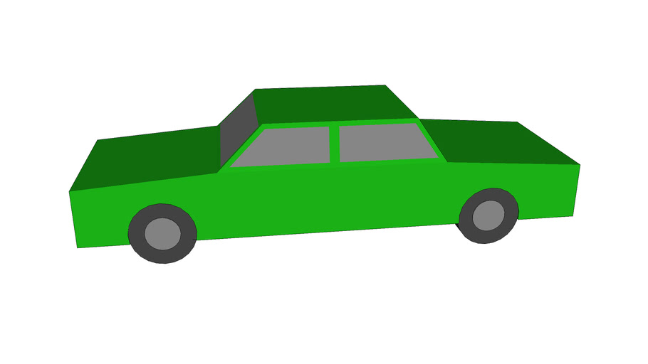 Very Simple 3D Car, Green | 3D Warehouse