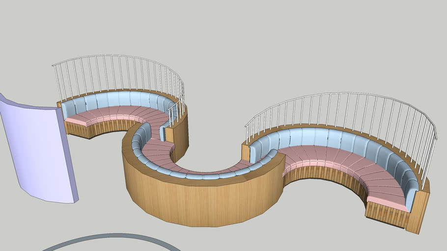 Ergonomics Curved Seating Area. | 3D Warehouse