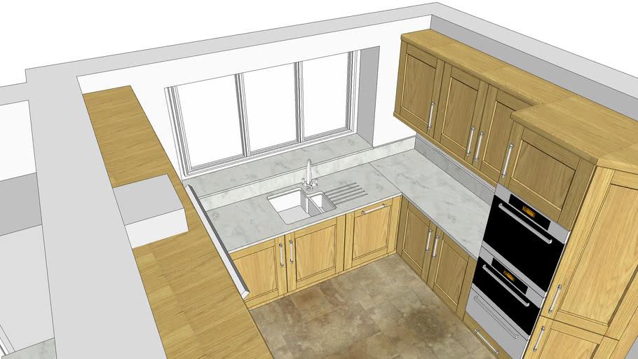 Oak Shaker Kitchen | 3D Warehouse