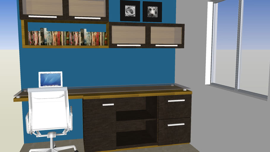 Blue workstation | 3D Warehouse