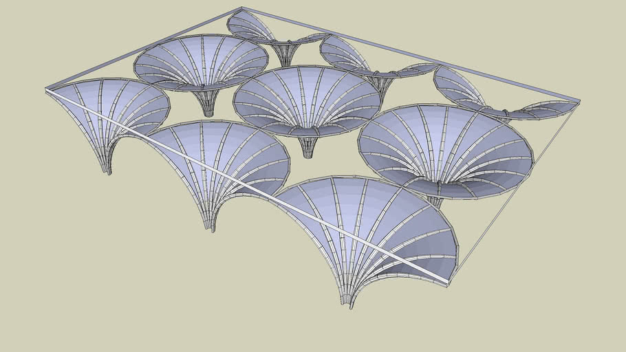 3 wholes and 6 halves fan vault table | 3D Warehouse