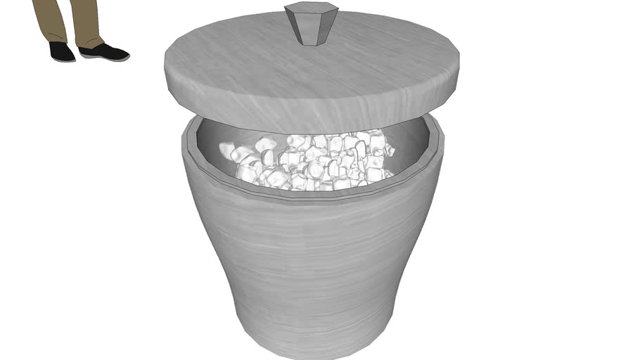 Ice bucket filled with ice cubes | 3D Warehouse