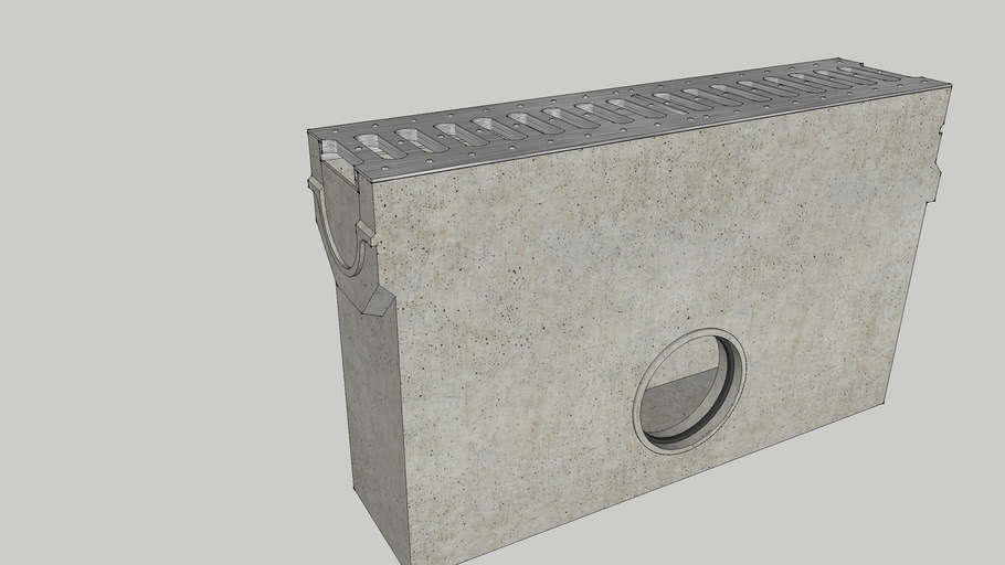 Concrete drainage channel trash box | 3D Warehouse