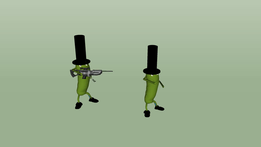 Eric the Dancing Pickle Gets Impaled by his Own Gun | 3D Warehouse