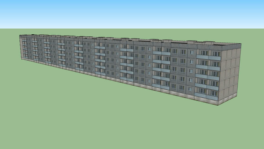 Soviet 'Lithuanian Project' apartment block building | 3D Warehouse