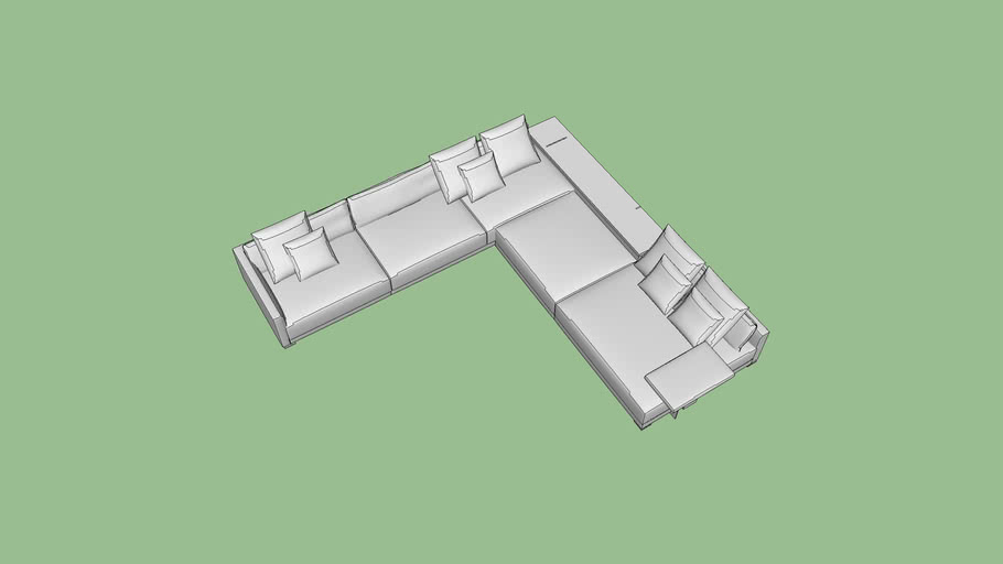 POLIFORM - Bristol Sectional with book shelves. | 3D Warehouse