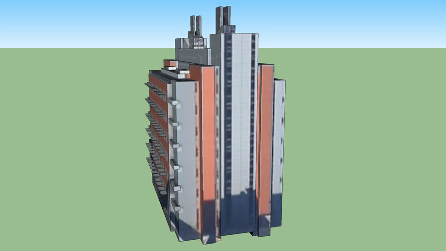 Trust Brenner Building, St James's Hospital, Leeds District, UK | 3D ...