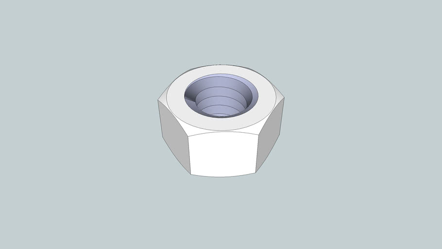 UNC 3/8-16 Nut | 3D Warehouse
