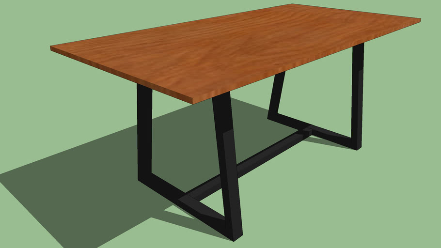 Mesa de Madeira e Metalon | 3D Warehouse