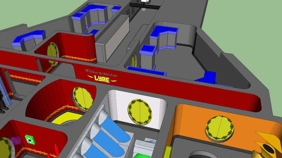 Pirates of Drinax Harrier lower deck | 3D Warehouse