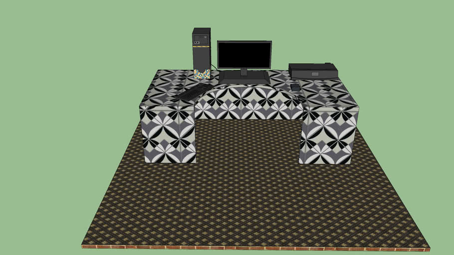 Study table setup | 3D Warehouse