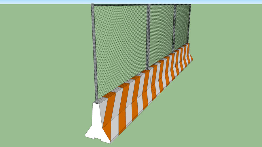Krail with Security Fence | 3D Warehouse