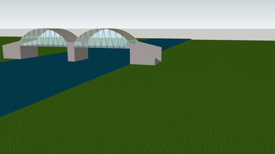 Modern pedestrian bridge | 3D Warehouse