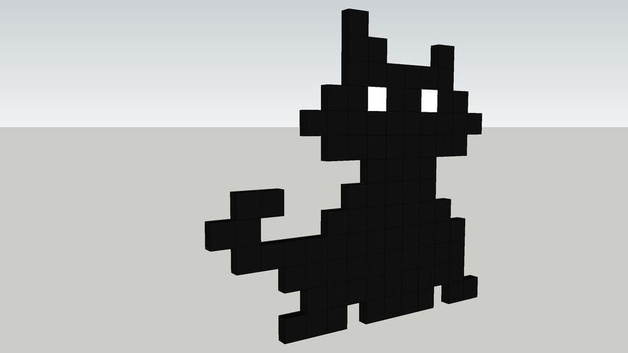 Alley Cat (pixel art) | 3D Warehouse