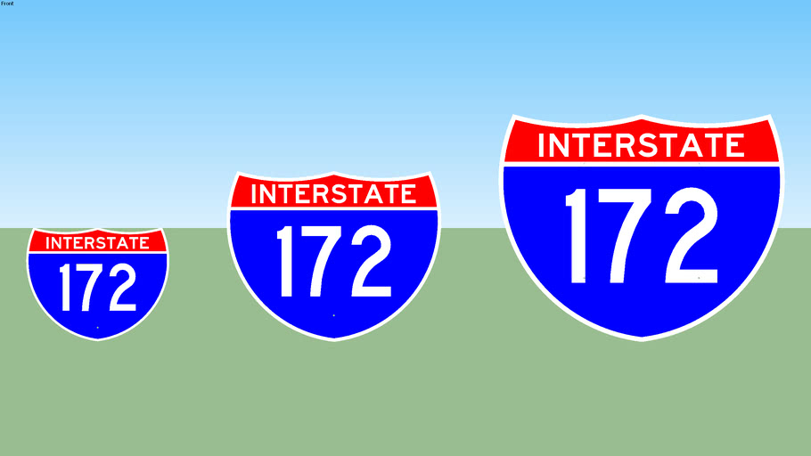 Interstate 172 Sign | 3D Warehouse
