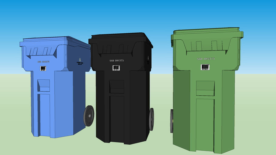 95 Gallon Roll Out Carts Otto Classic | 3D Warehouse