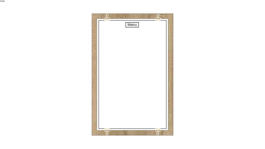 menu board | 3D Warehouse