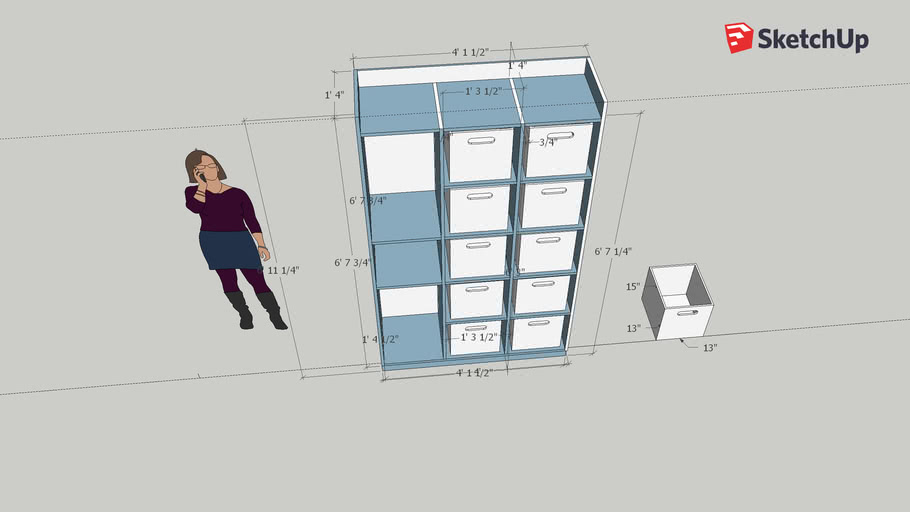 3x5 Cube Shelf | 3D Warehouse