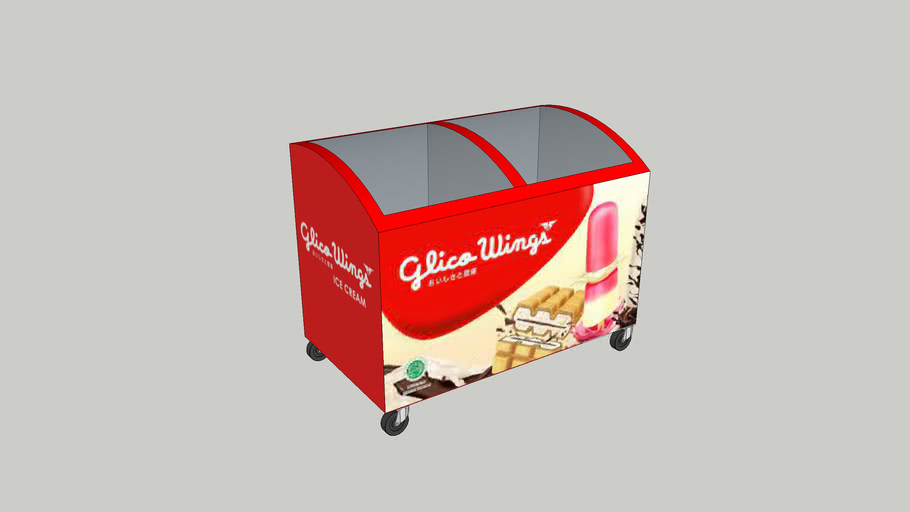 Kulkas Chiller Ice Cream Glico Wings | 3D Warehouse