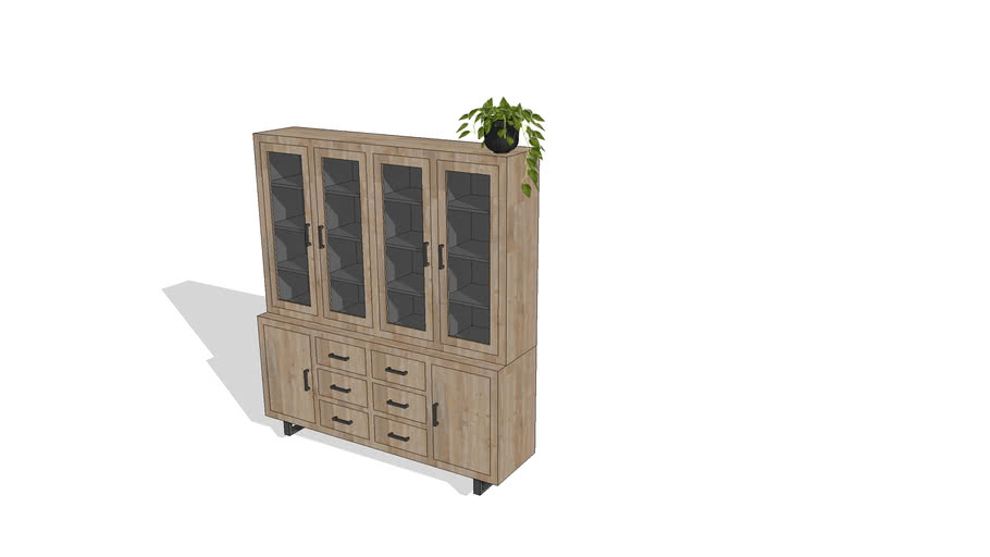 Vitrinekast James 4drs | 3D Warehouse
