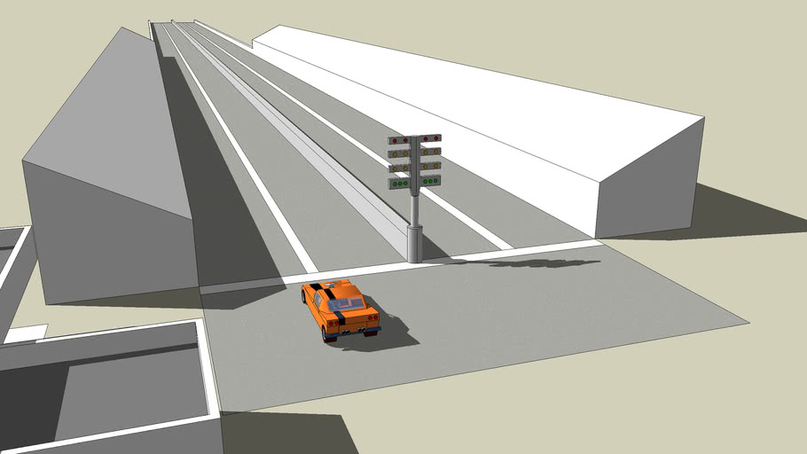 Racecar with drag race track v.1.0 | 3D Warehouse