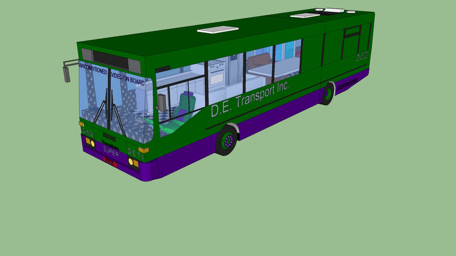Shuttle bus with RV conversion | 3D Warehouse
