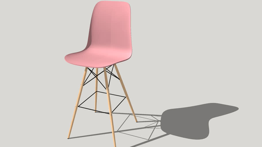 Scandinavian pink snack stool - MOZAIK MINI design stool | 3D Warehouse