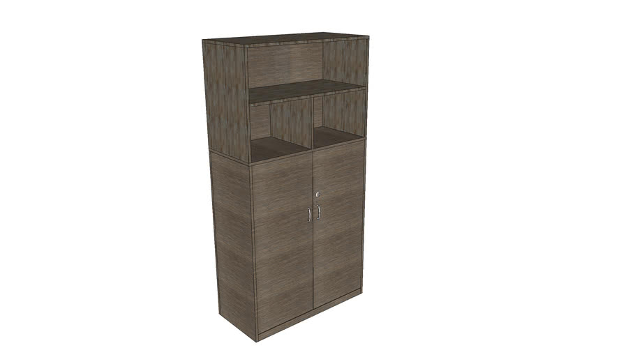 full height office storage with open and closed system | 3D Warehouse