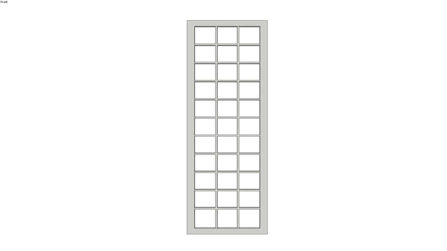 3'x8' Thirty-Three Grid Window | 3D Warehouse