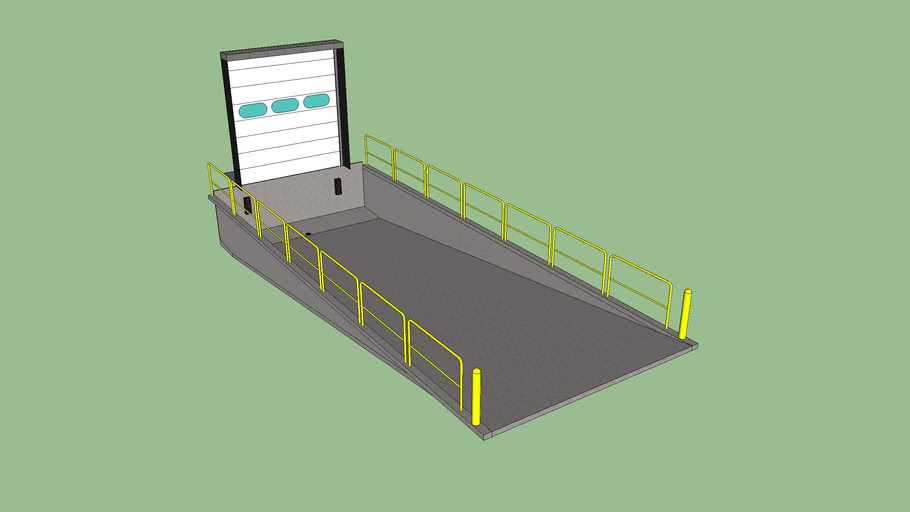 loading dock semi trailor dug in | 3D Warehouse
