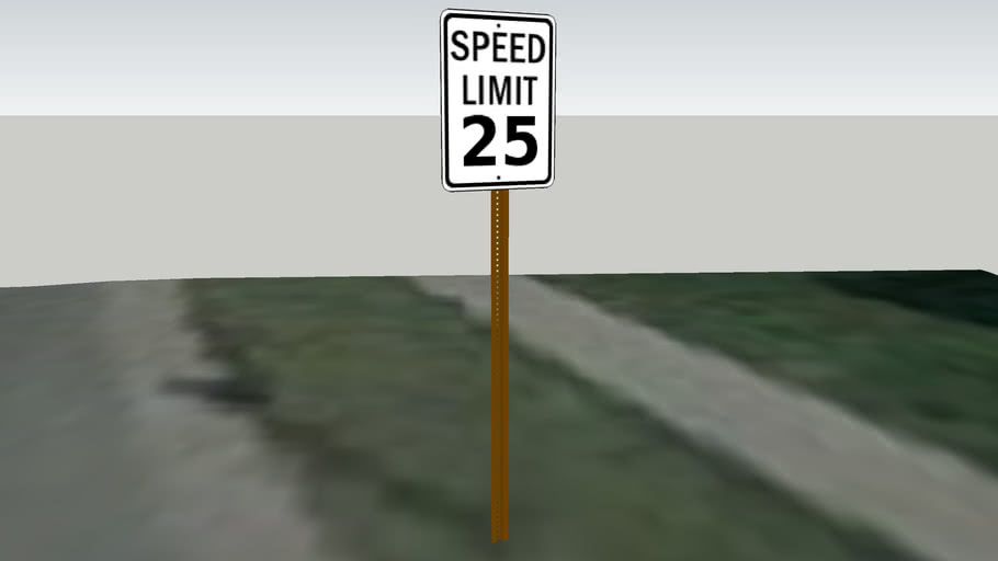 Speed Limit Sign | 3D Warehouse