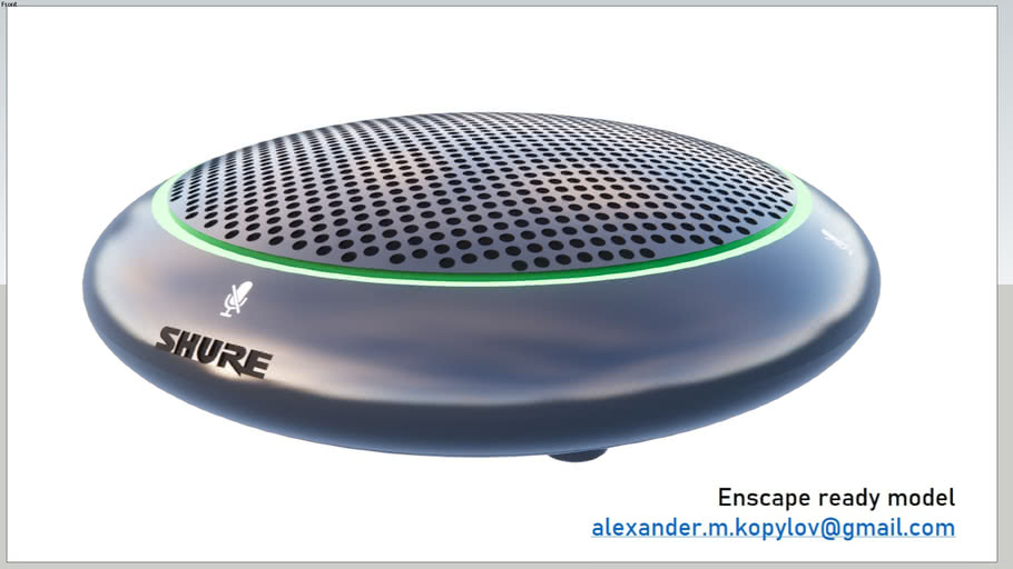 Shure MXA310 - Table Array Microphone High poly (without textures ...