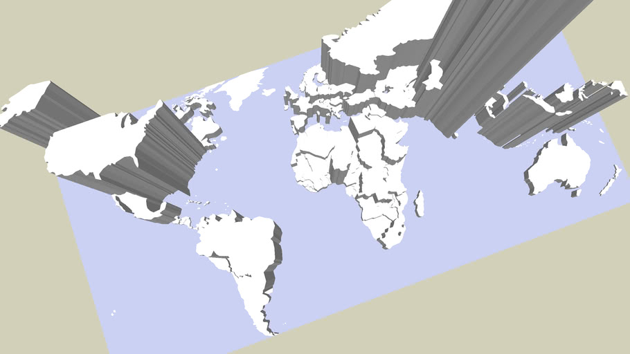 World Population Map | 3D Warehouse