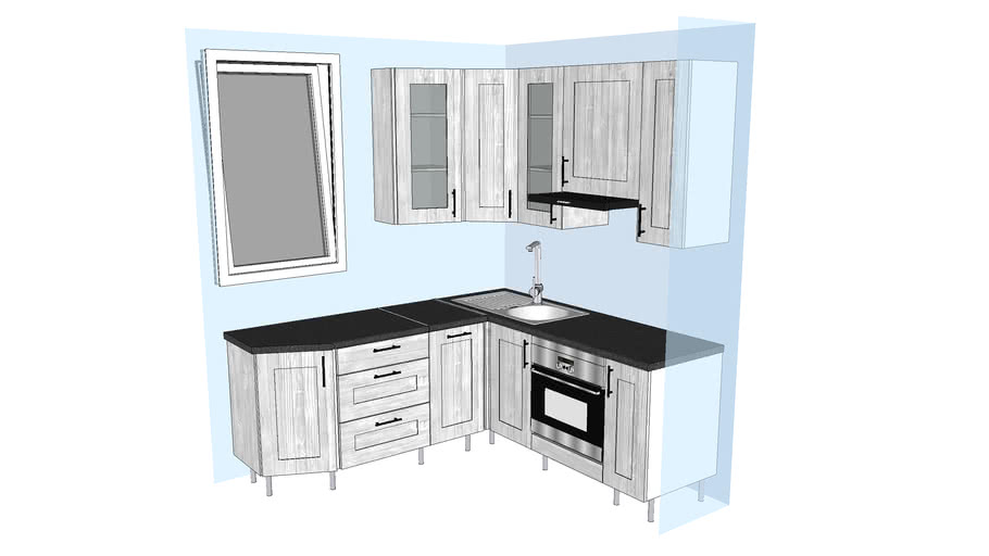 Small kitchen in cottage | 3D Warehouse
