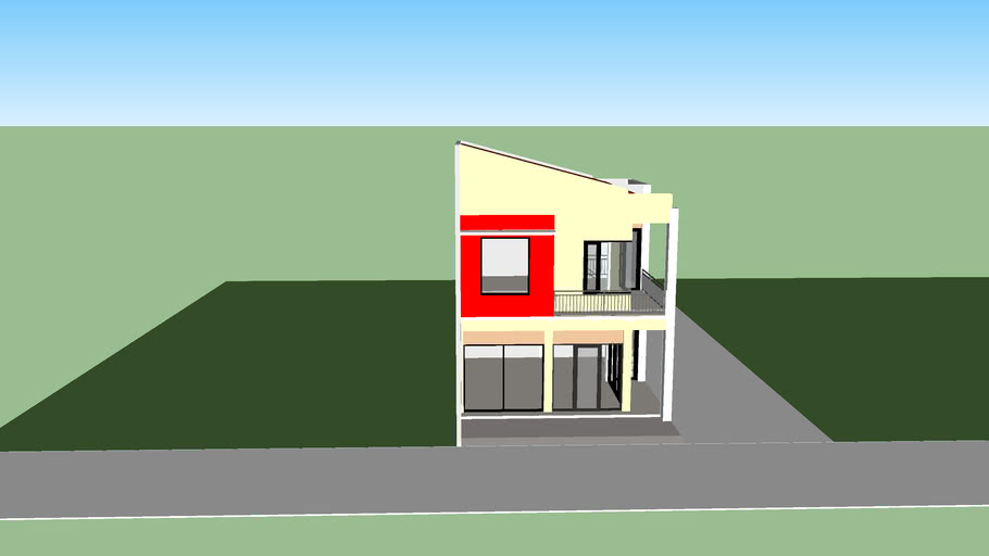 RUKO MINIMALIS 2 LANTAI 7X8 METER | 3D Warehouse