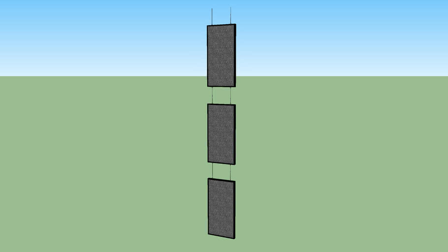 echoshield Evolution vertical hung acoustic baffle array | 3D Warehouse