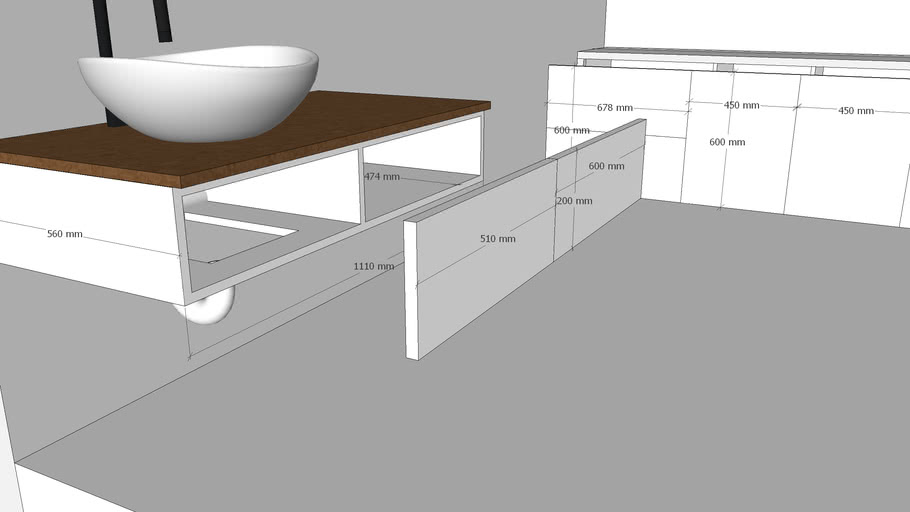 wash counter new | 3D Warehouse