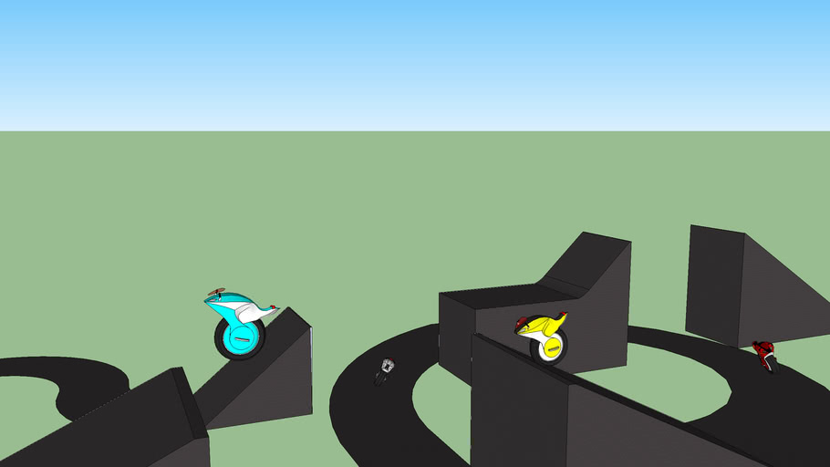 Futuristic scooter race | 3D Warehouse