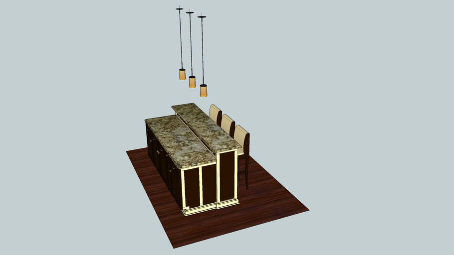 Two Tier Kitchen Island | 3D Warehouse
