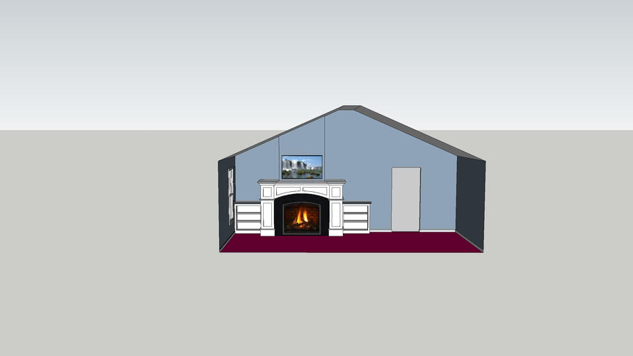 custom fire place and surround | 3D Warehouse