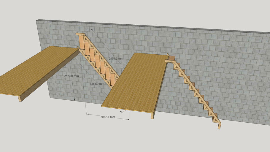 Escalier Pliable - Folding Stairs - v1 | 3D Warehouse