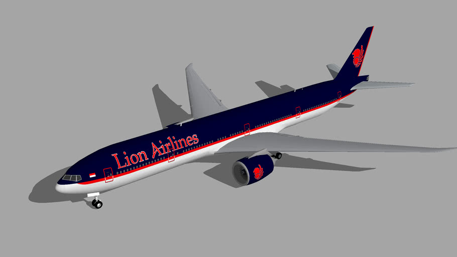 Lion Air Boeing 777-300ER 2 | 3D Warehouse