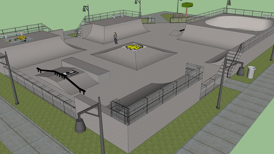 Big Outdoor Skatepark | 3D Warehouse
