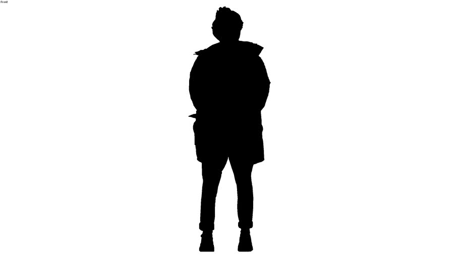 2d silhouette front man idle | 3D Warehouse