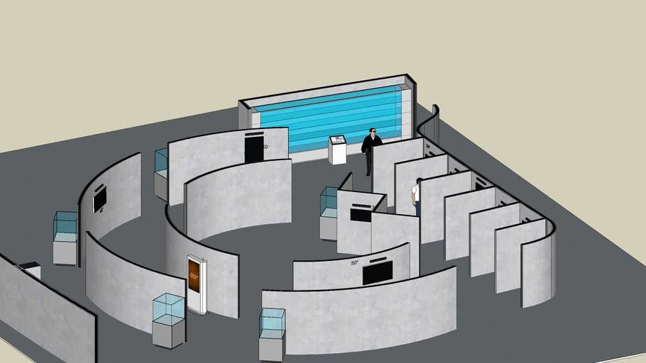 Digital Signage Floor Plan Mockup V2 | 3D Warehouse