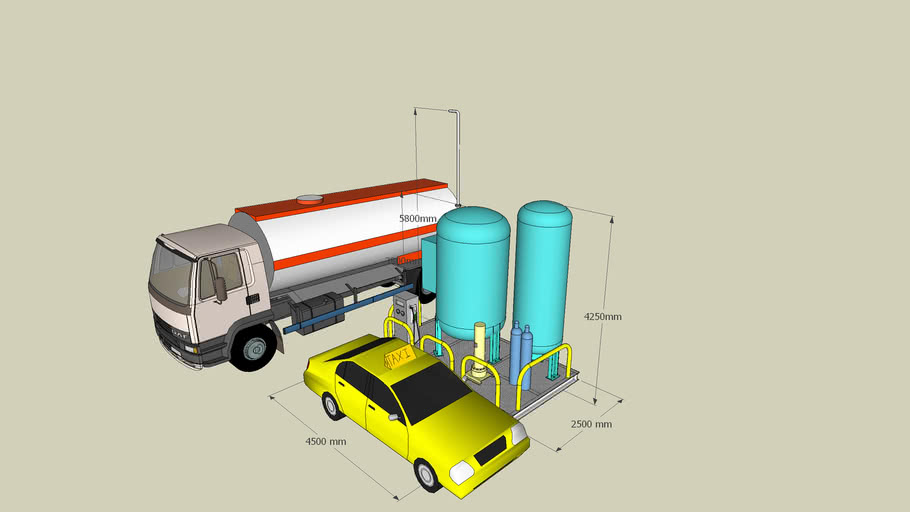 Auto Gas Stand | 3D Warehouse
