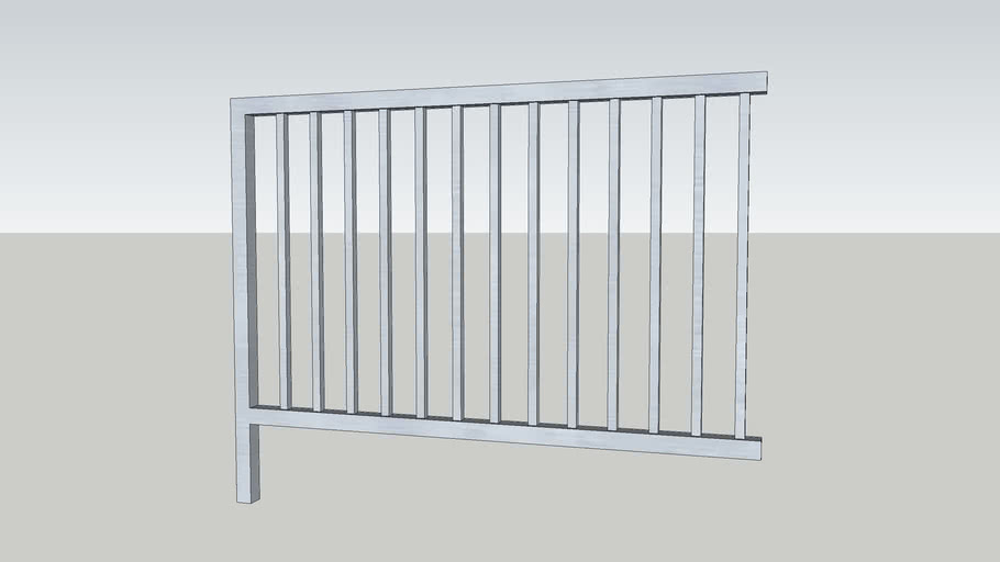 Simple metal handrail 3 | 3D Warehouse