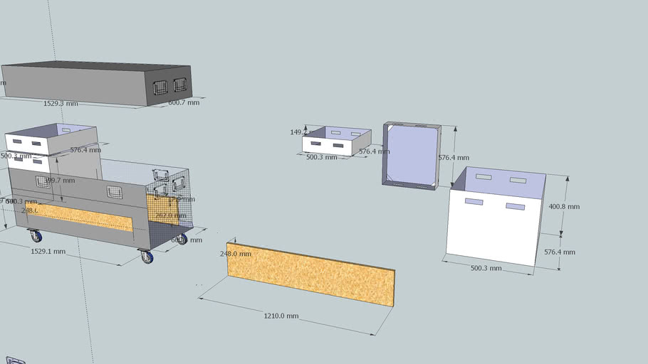 5' 6 drawer flightcase | 3D Warehouse